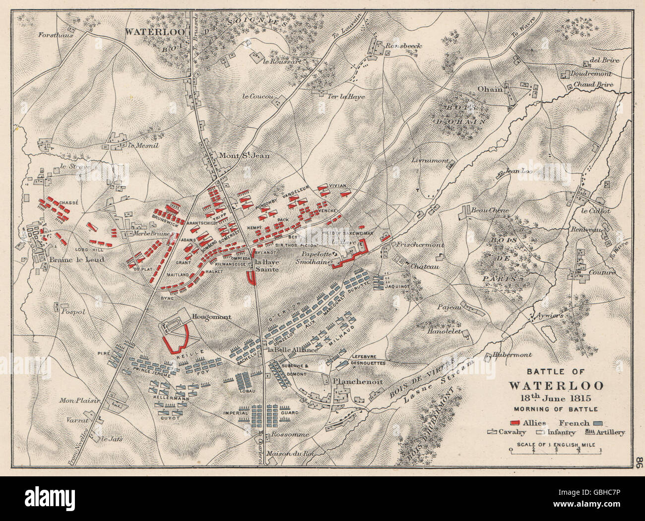 Battle of waterloo map hi-res stock photography and images - Alamy