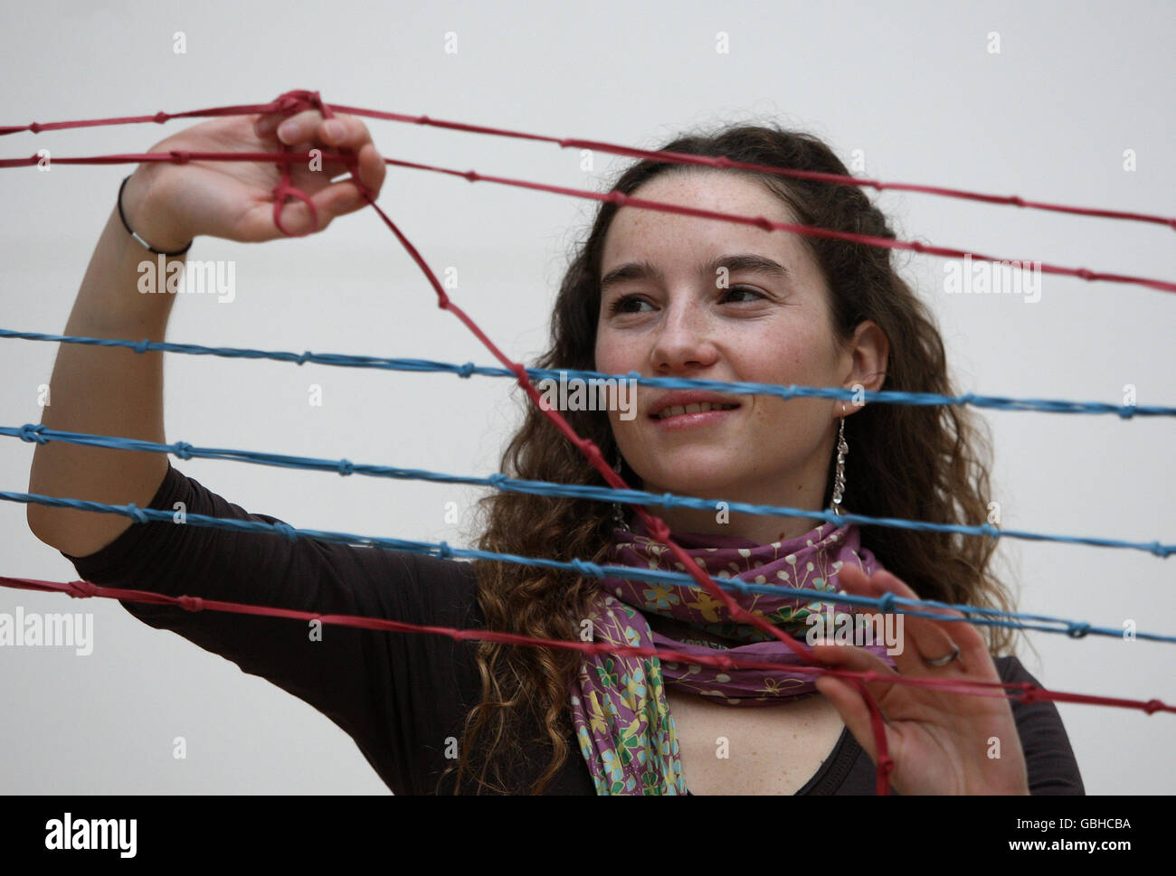 Elastic band art in Edinburgh Stock Photo - Alamy