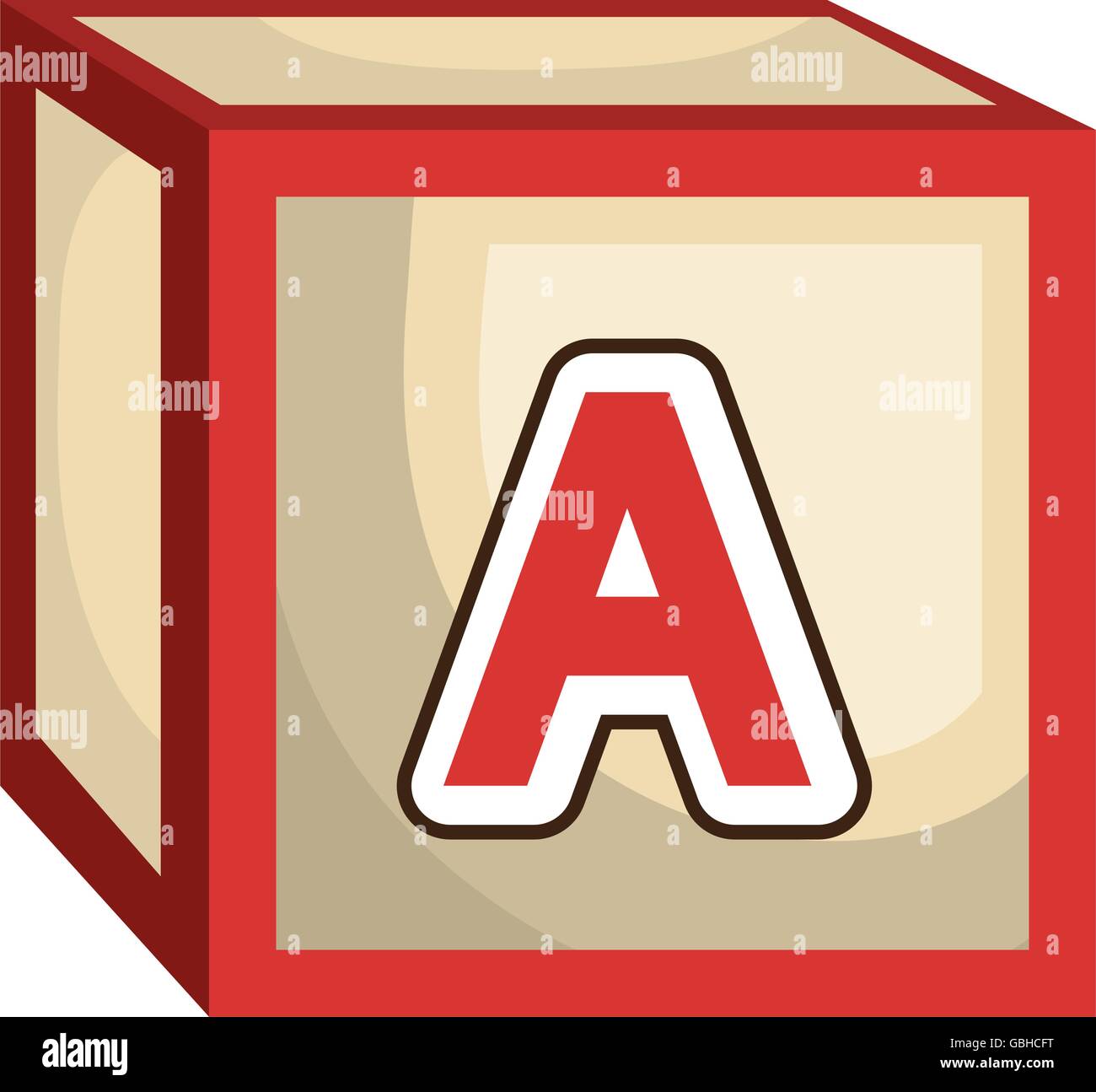 ABC block isolated flat icon Stock Vector Image & Art - Alamy