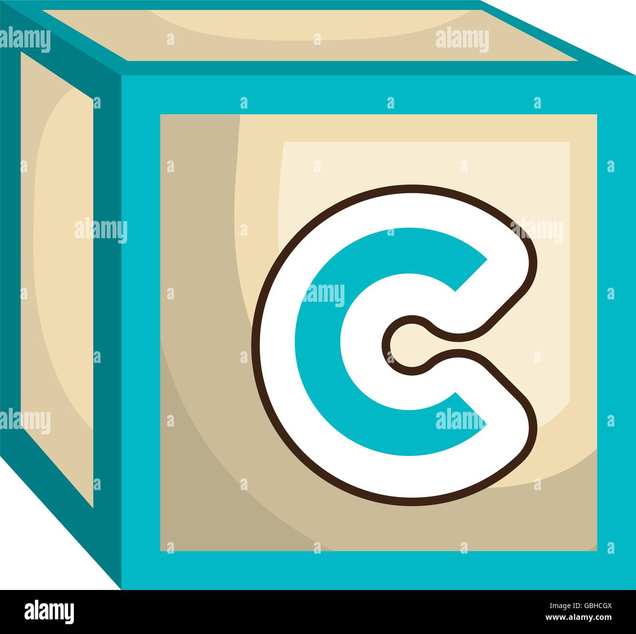 ABC block isolated flat icon Stock Vector Image & Art - Alamy