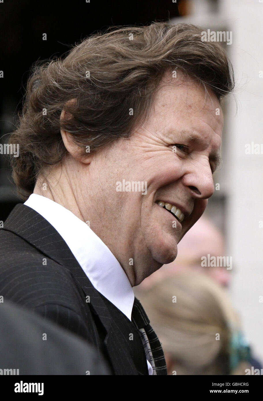 Playwright David Hare leaving a Service of Thanksgiving for the life of ...