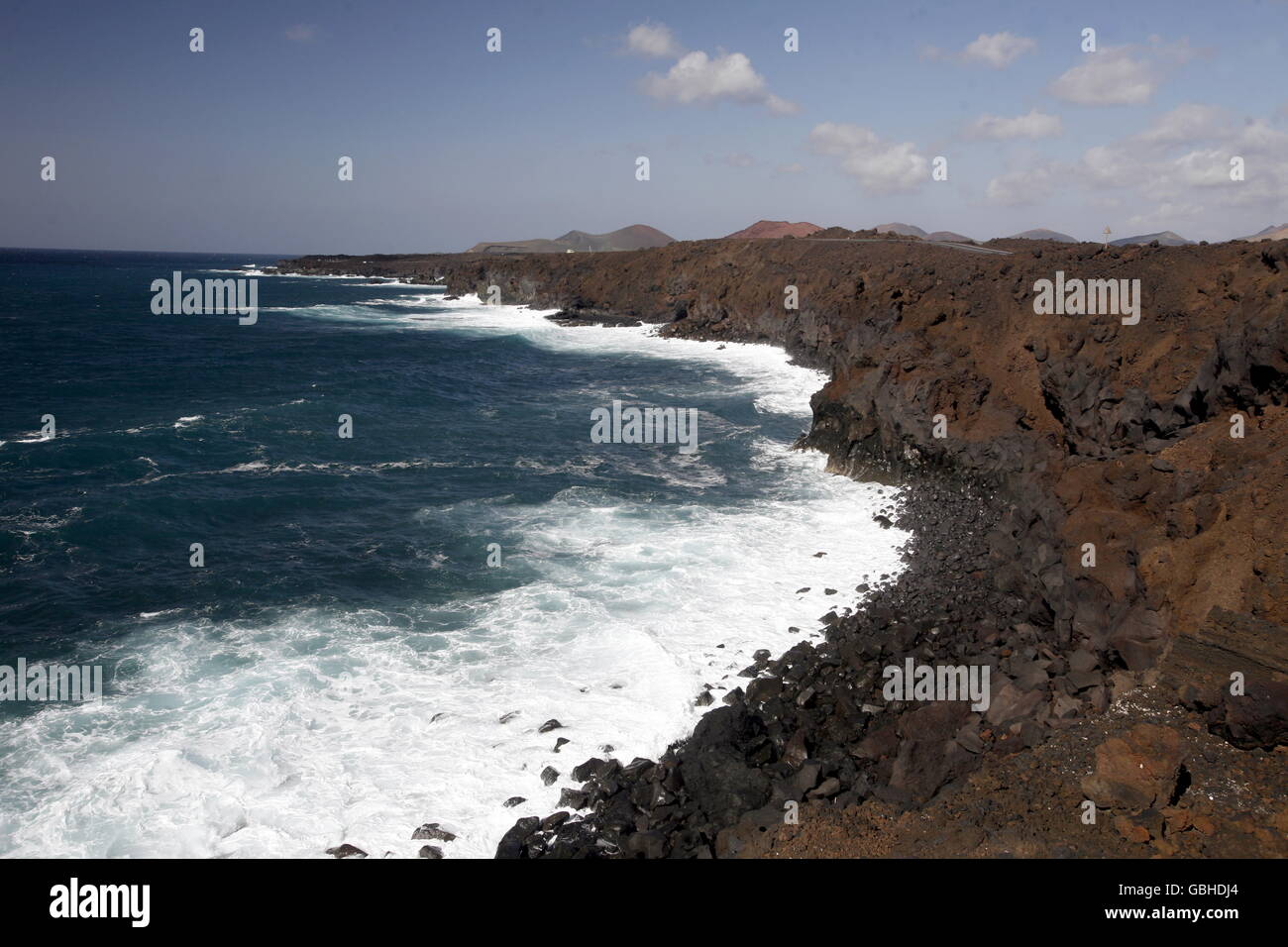 the Landscape of El Golfo on the Island of Lanzarote on the Canary ...