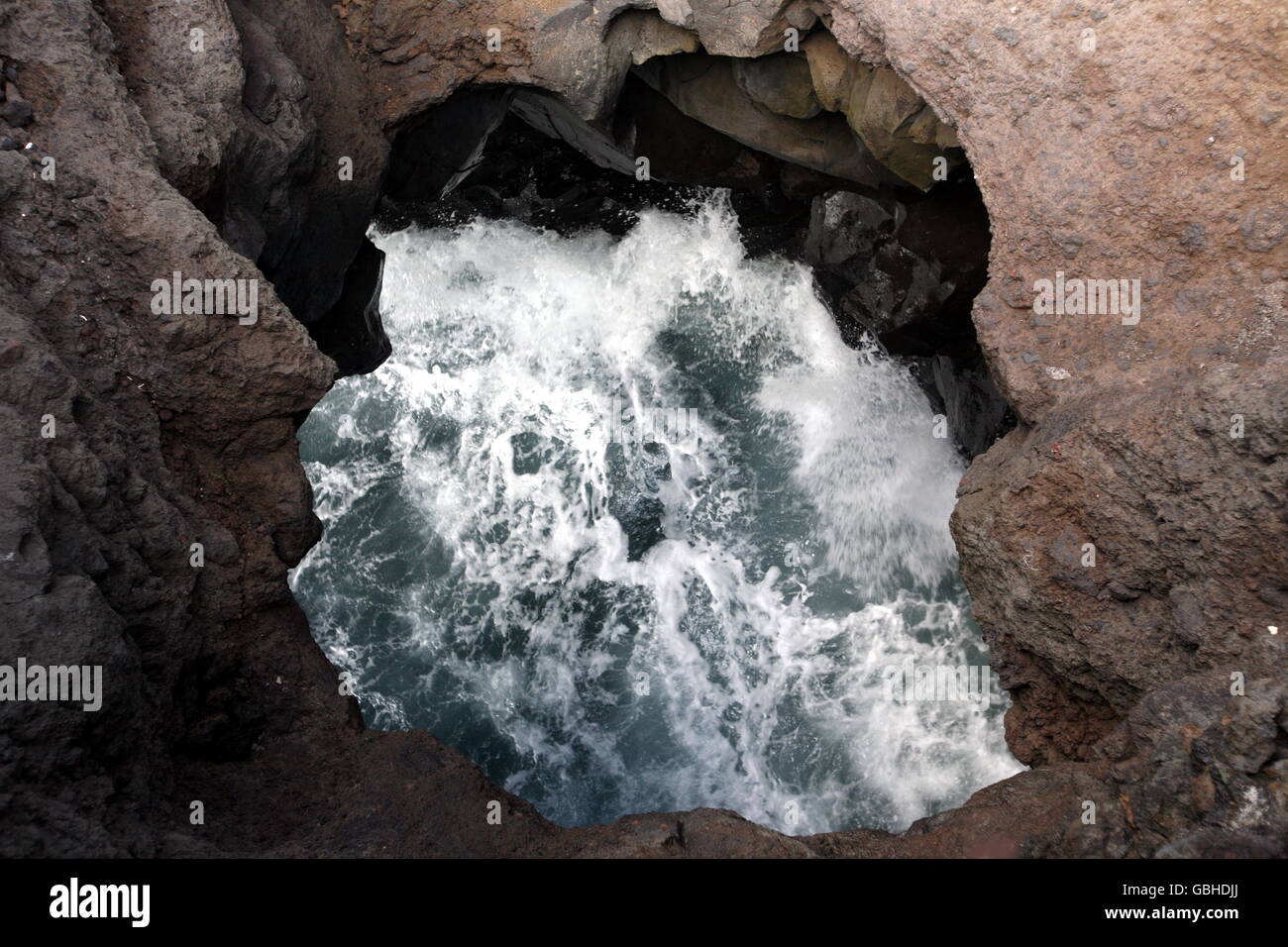 the Landscape of El Golfo on the Island of Lanzarote on the Canary ...