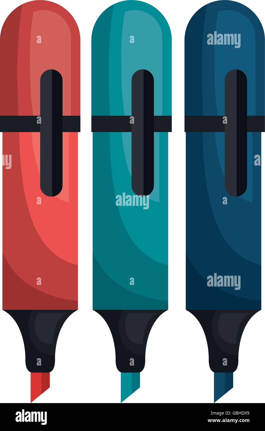 Markers colors graphic design tools, vector illustration Stock Vector ...