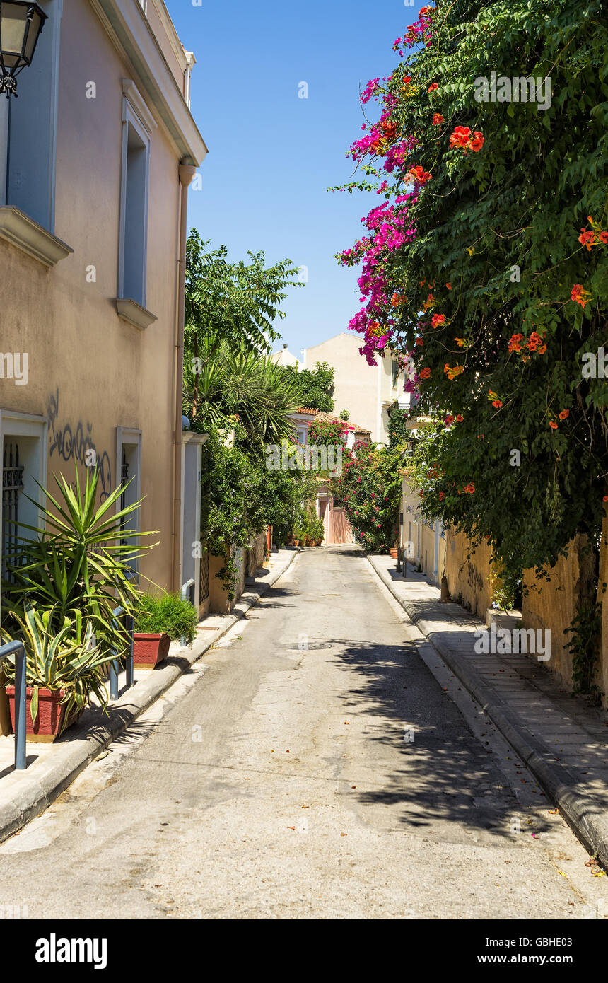 Plaka neighborhood in Athens, Greece Stock Photo - Alamy