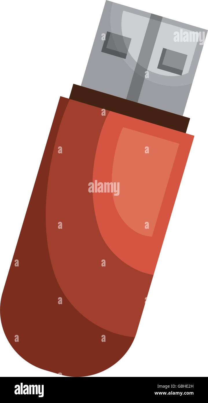 Red usb flash drive icon Stock Vector Images - Alamy