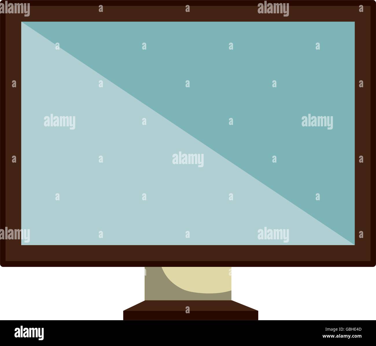 Technology computer monitor isolated flat icon Stock Vector Image & Art - Alamy