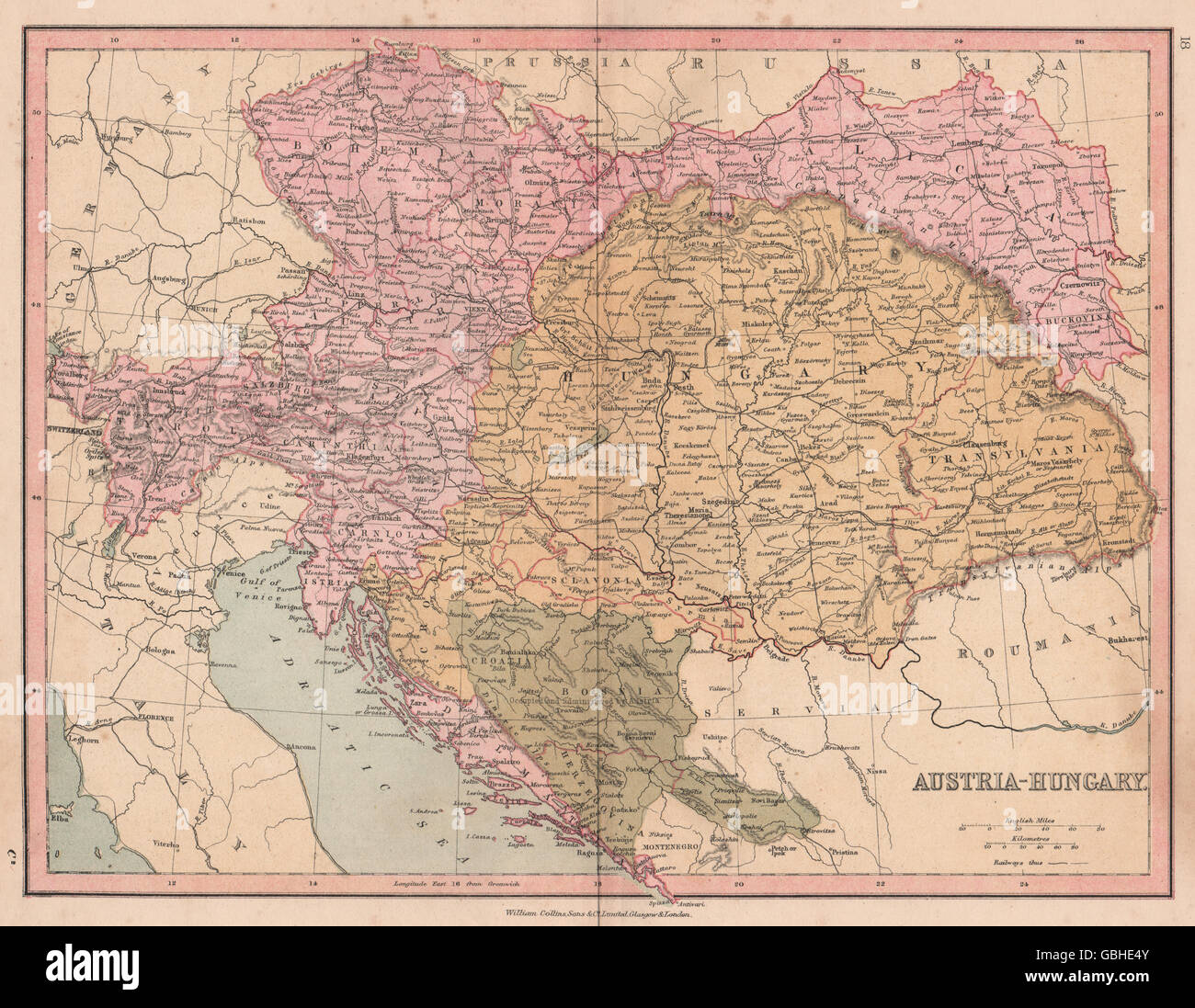 Hungary transylvania map 19th century hi-res stock photography and ...