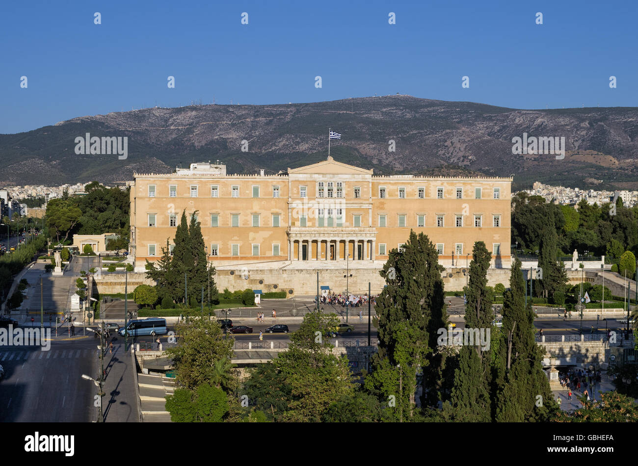 The building of the Greek parliament, in Athens, Greece Stock Photo - Alamy