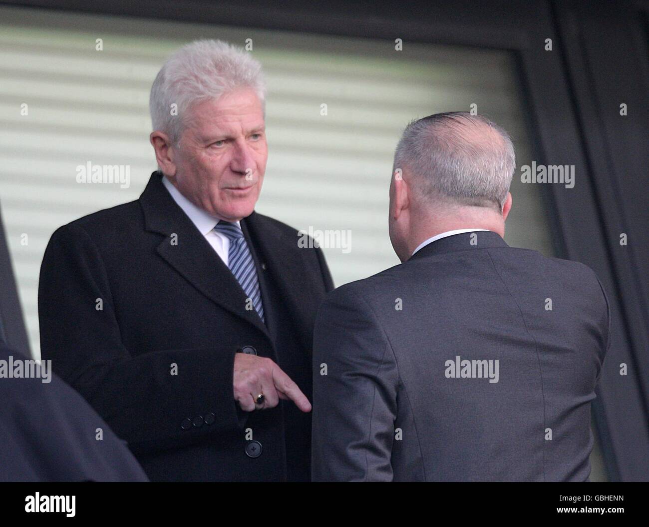 Bolton Wanderers owner Eddie Davies (left) and assistant manager Chris ...