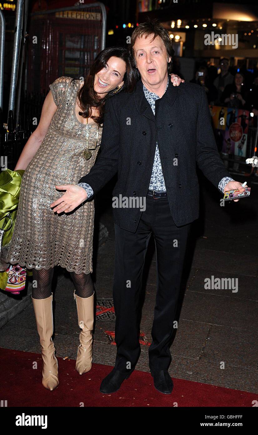 Paul McCartney and his girlfriend Nancy Shevell arriving for the ...