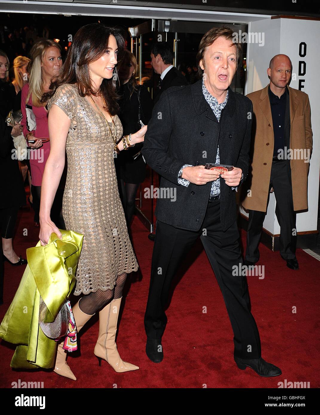 Paul McCartney and his girlfriend Nancy Shevell arriving for the ...