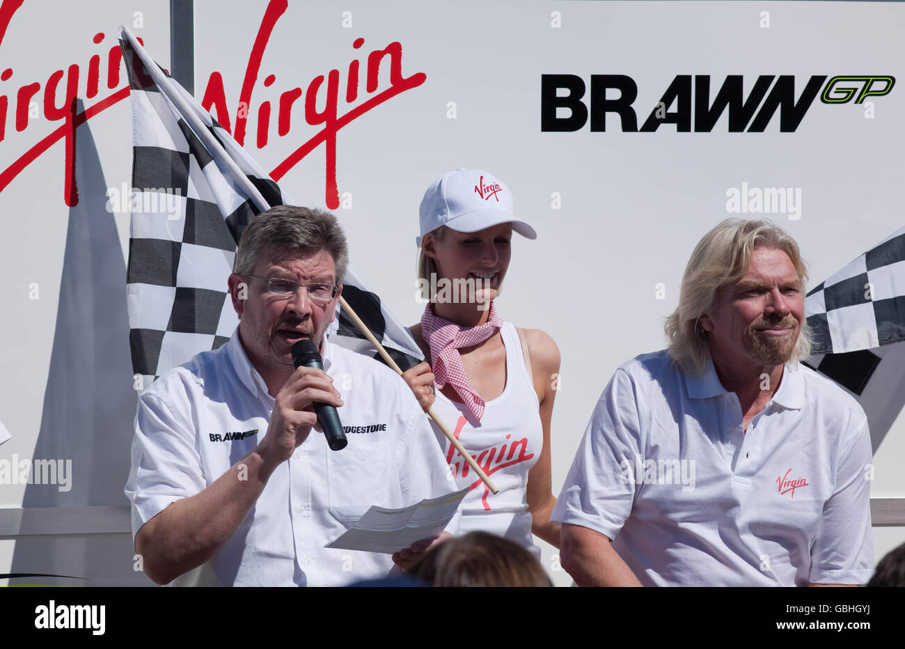 Sir Richard Branson announces Virgin sponsorship of Brawn GP as he ...