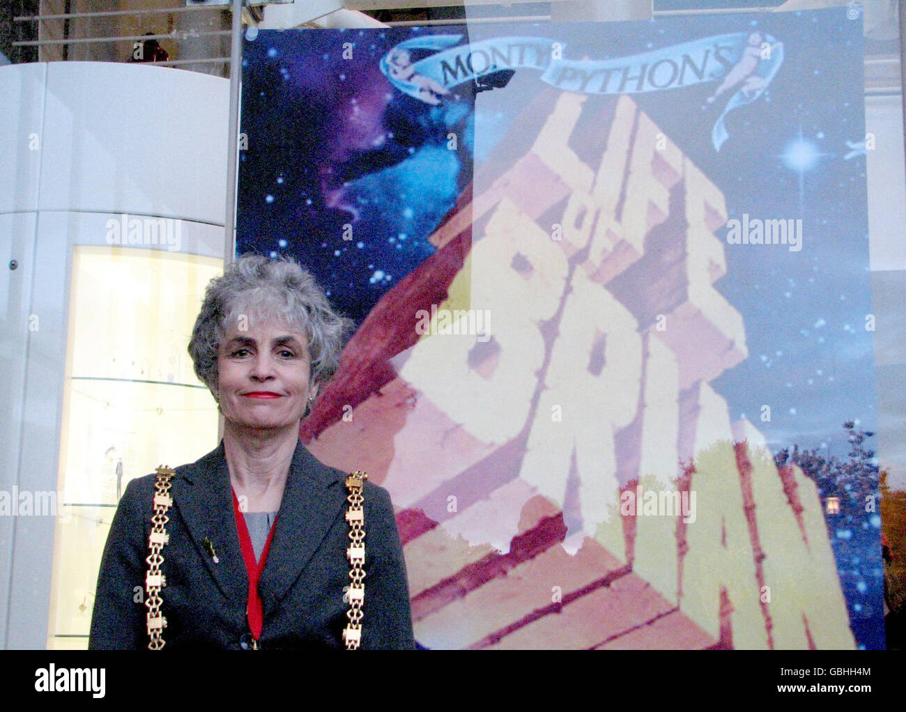 Aberystwyth town mayor Sue Jones-Davies stands outside the Aberystwyth ...