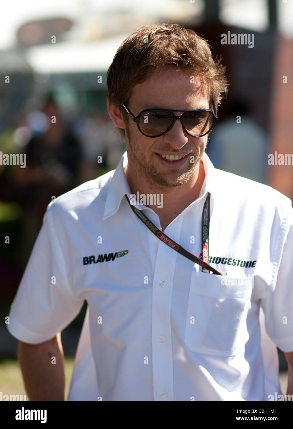 Brawn GP's Jenson Button before the Australian Grand Prix at Albert ...