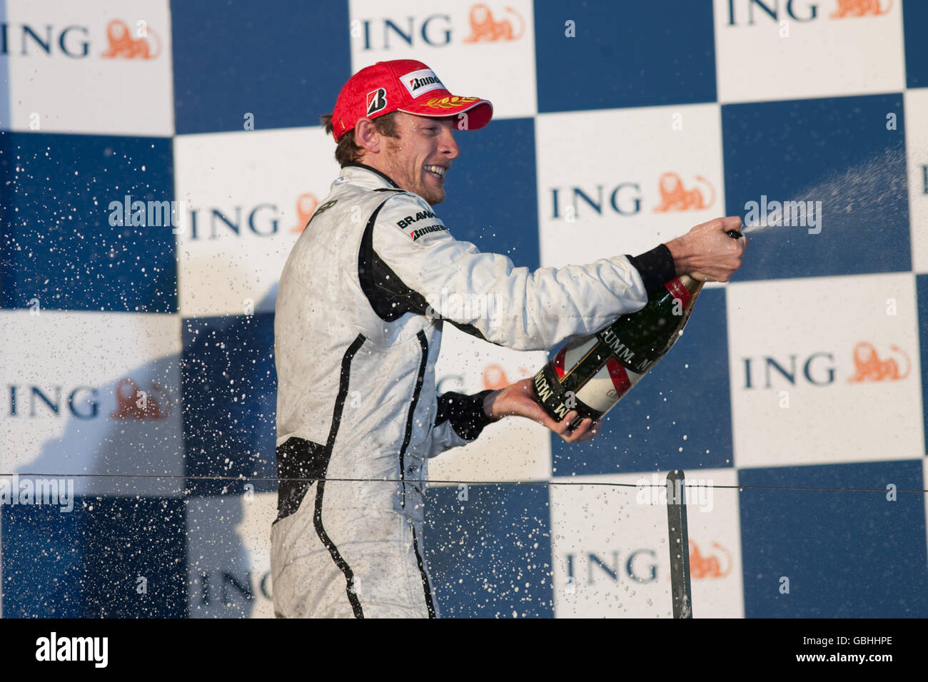 Jenson Button Brawn Celebrates High Resolution Stock Photography and ...