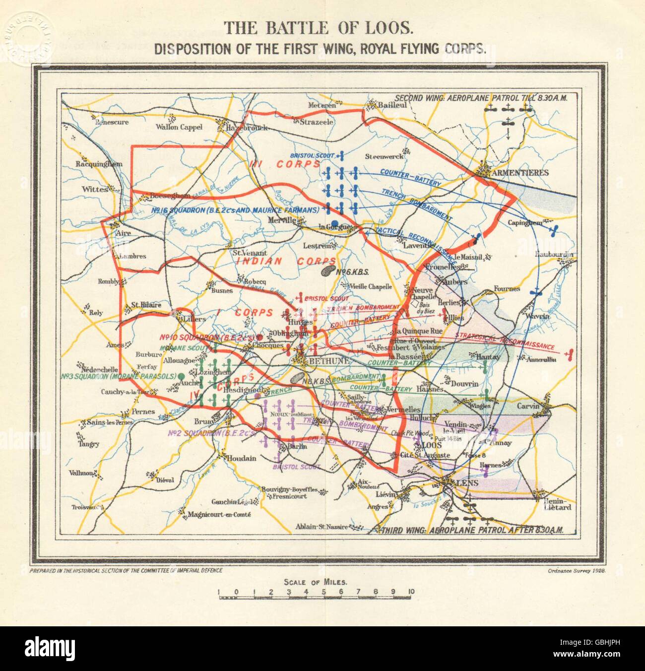 Battle of loos map hi-res stock photography and images - Alamy
