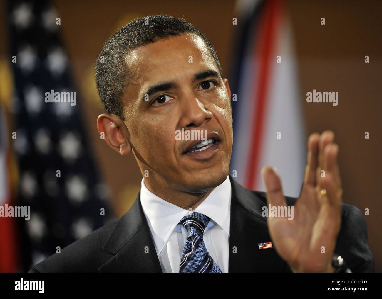 US President Barack Obama at the press conference at the Foreign and ...