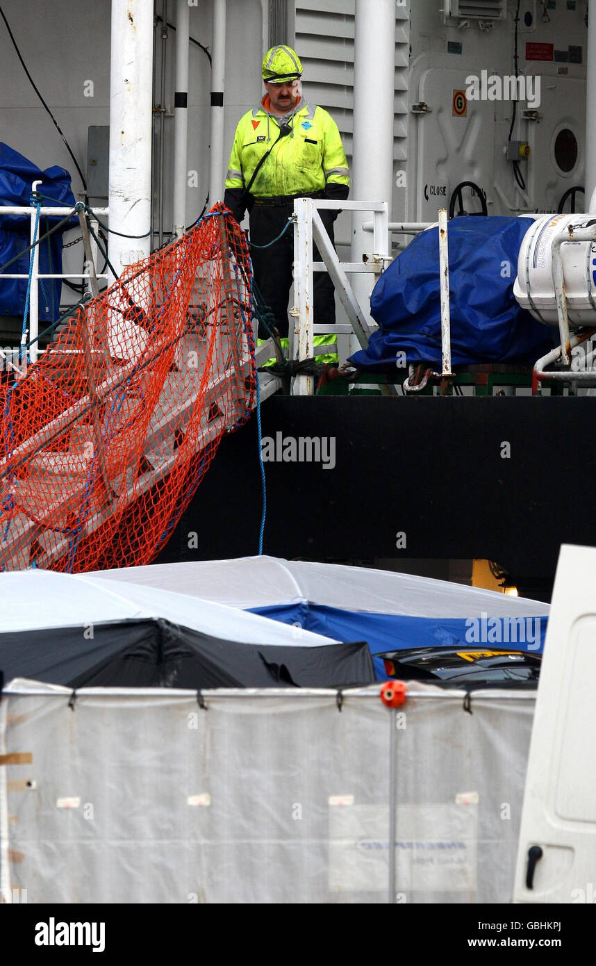 Helicopter ditches in the North Sea Stock Photo - Alamy