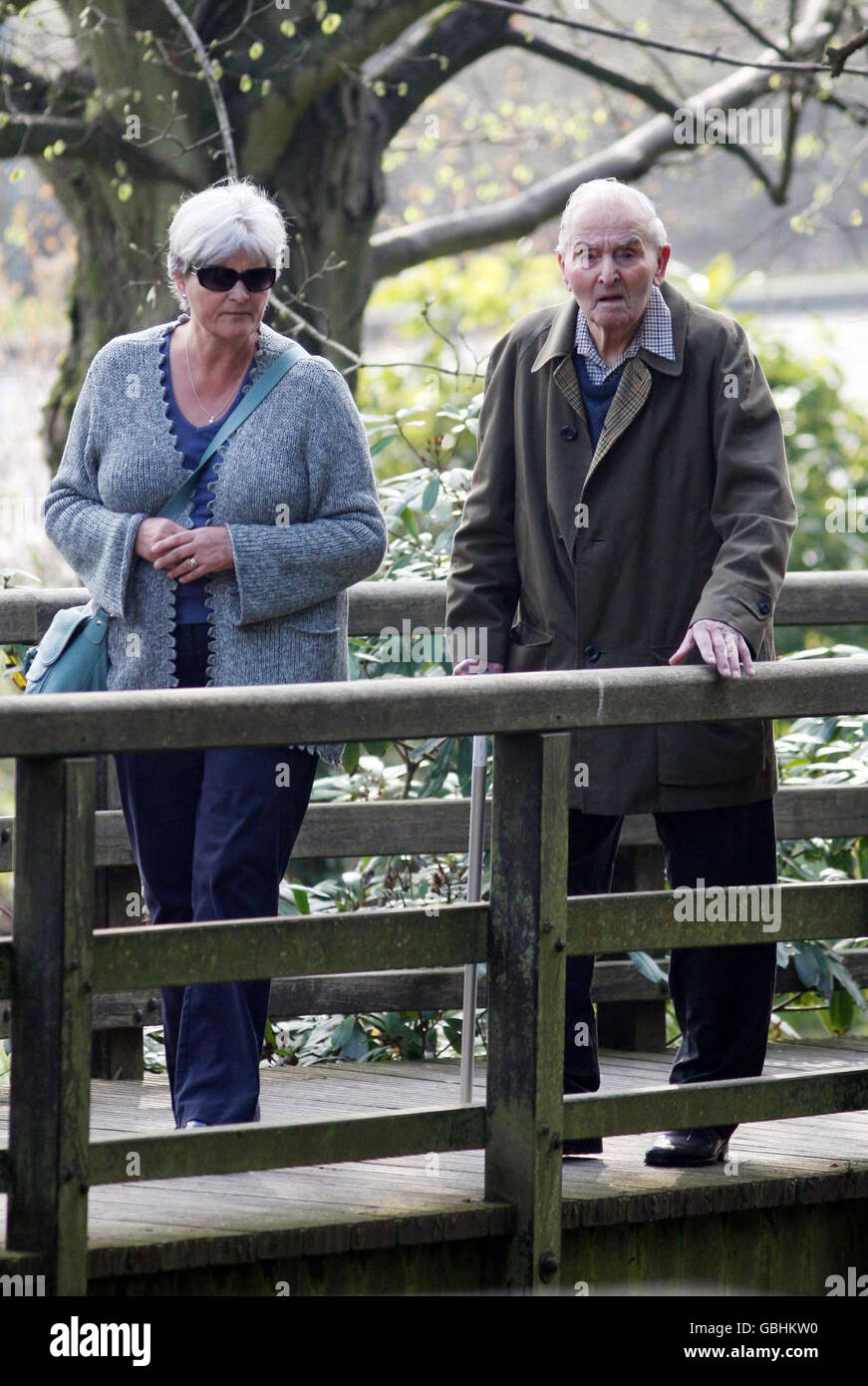 93-year-old Alfred Ross arrives, with an unidentified female, at New ...