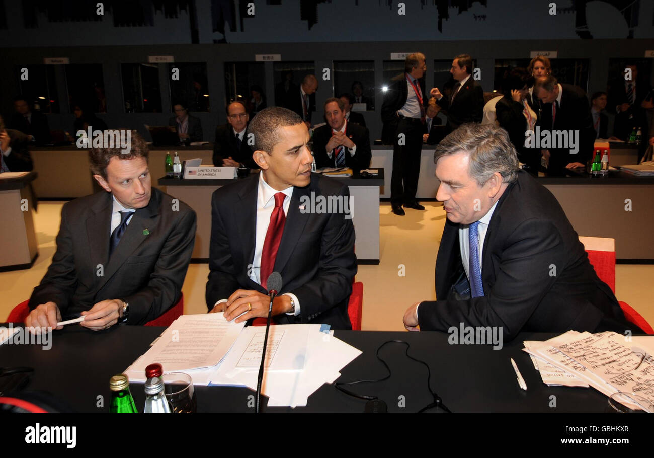 Timothy Geithner, Secretary of the Treasury of the United States, and ...