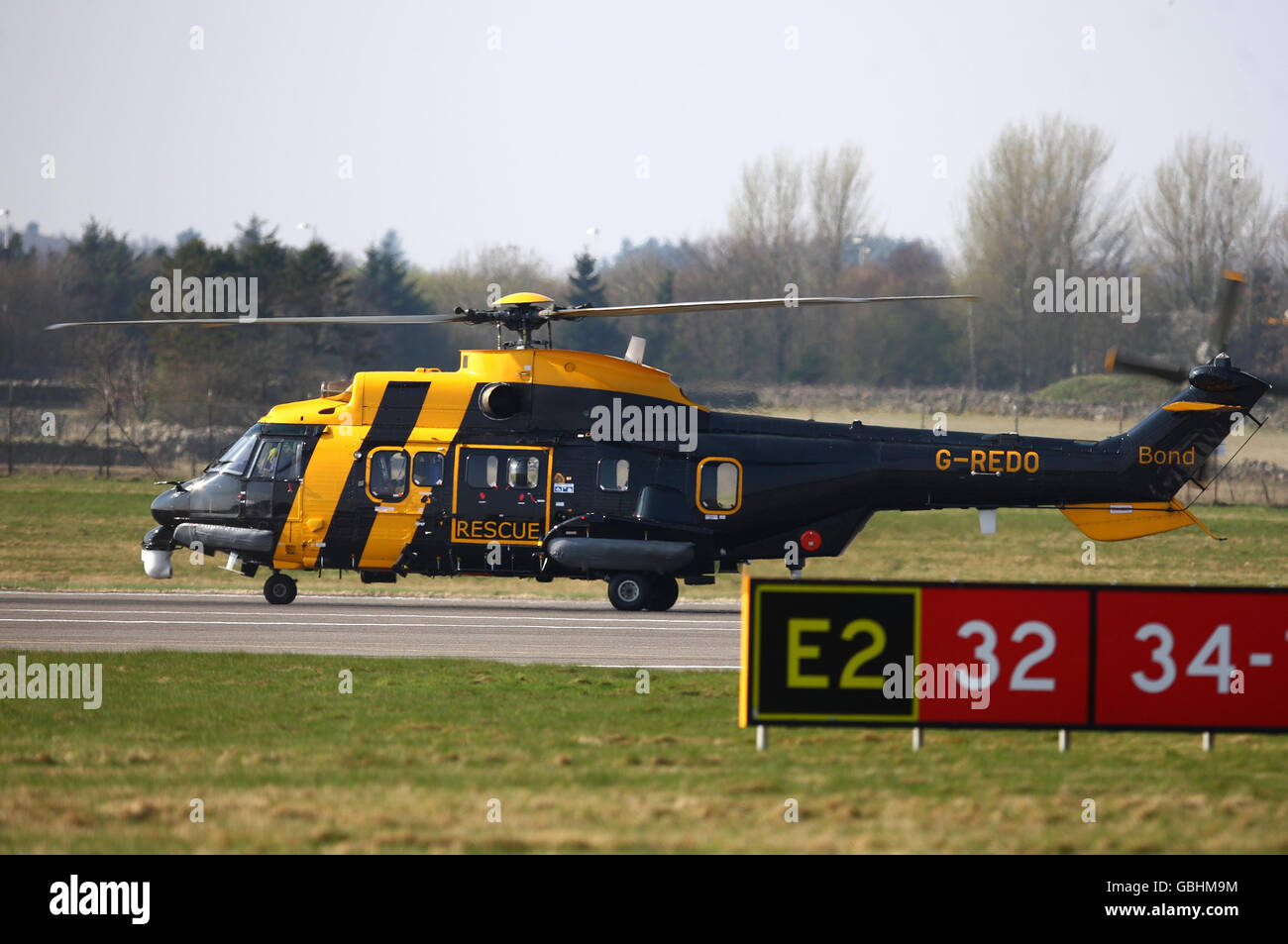 Helicopter ditches in the North Sea Stock Photo - Alamy