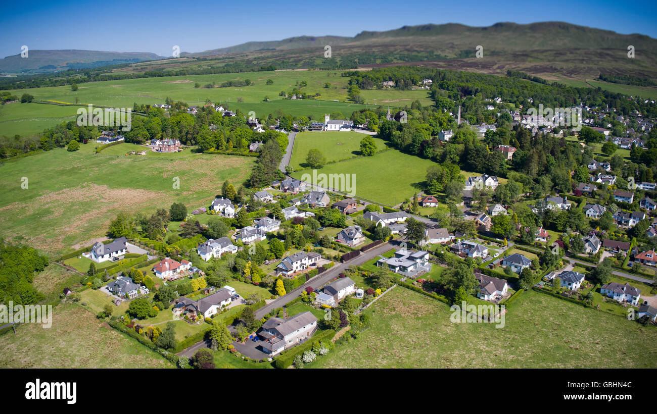 Aerial view of Killearn Stirlingshire Scotland Stock Photo - Alamy