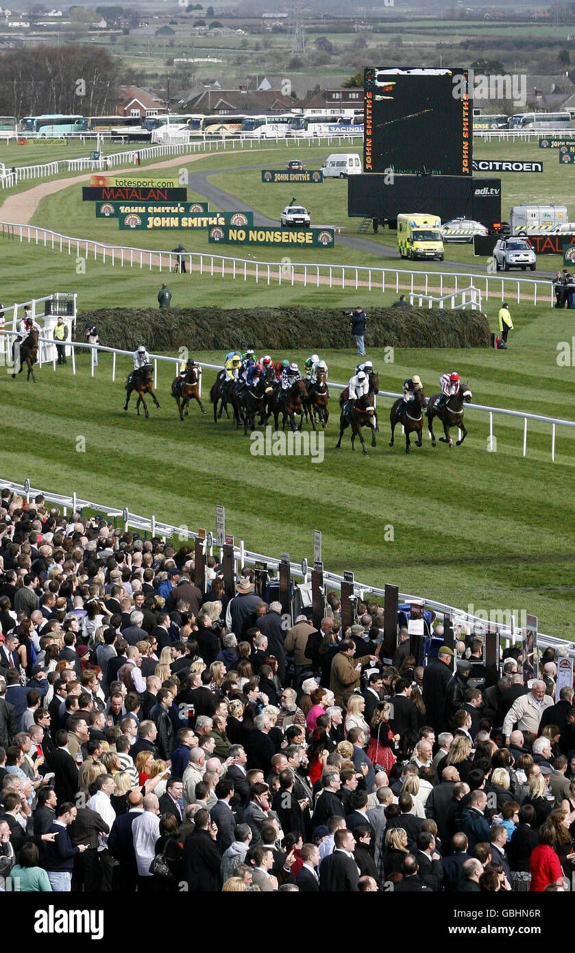 An aerial view aintree racecourse hi-res stock photography and images ...