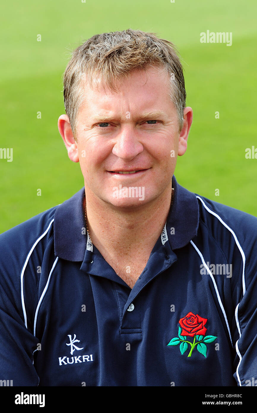 Cricket lancashire press day old trafford cricket ground hi-res stock ...