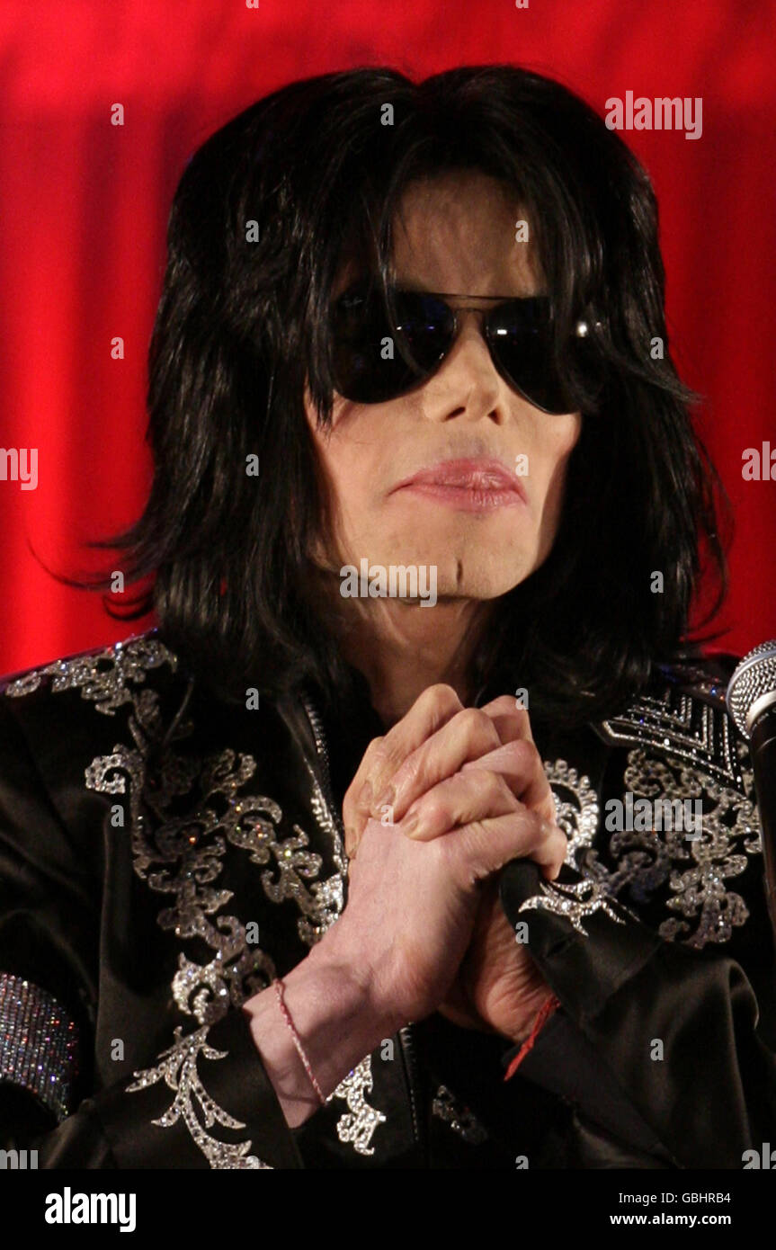 Michael Jackson Press Conference - The 02 Arena Stock Photo - Alamy