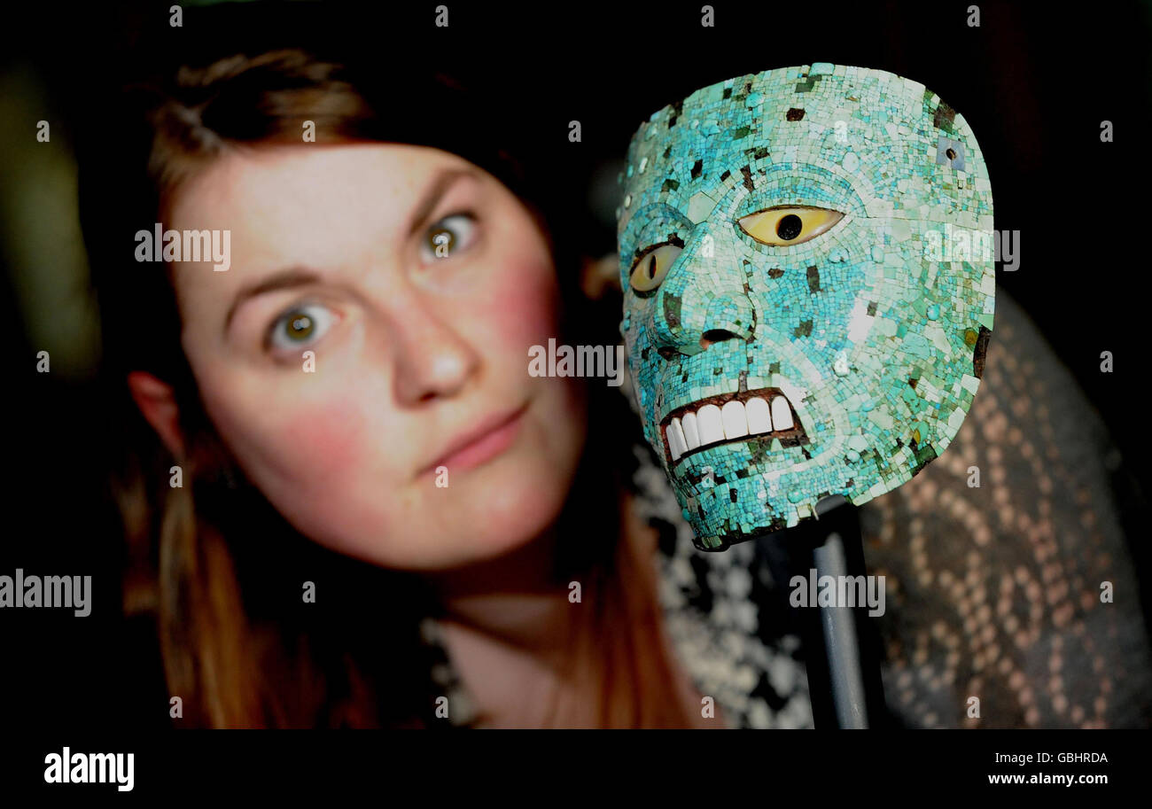Leonora Baird-Smith, Museum assistant for Latin America is seen with an ...