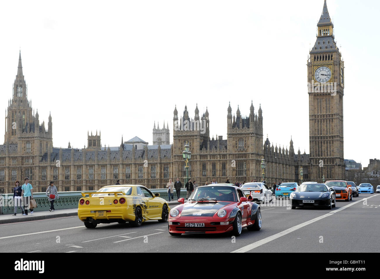 Fast and Furious Muscle Car Convoy Stock Photo - Alamy