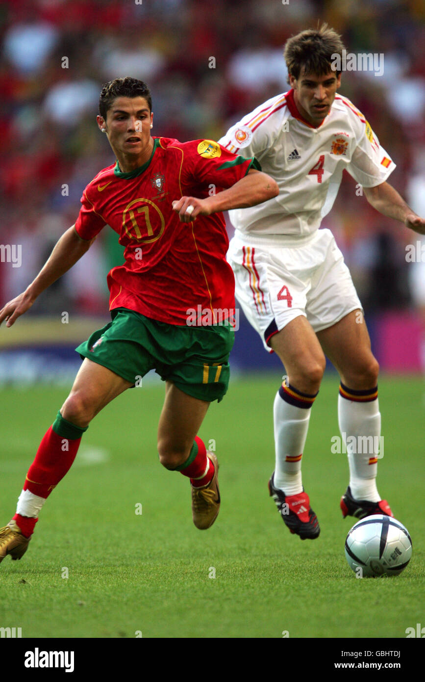 Cristiano ronaldo portugal v spain hi-res stock photography and images ...