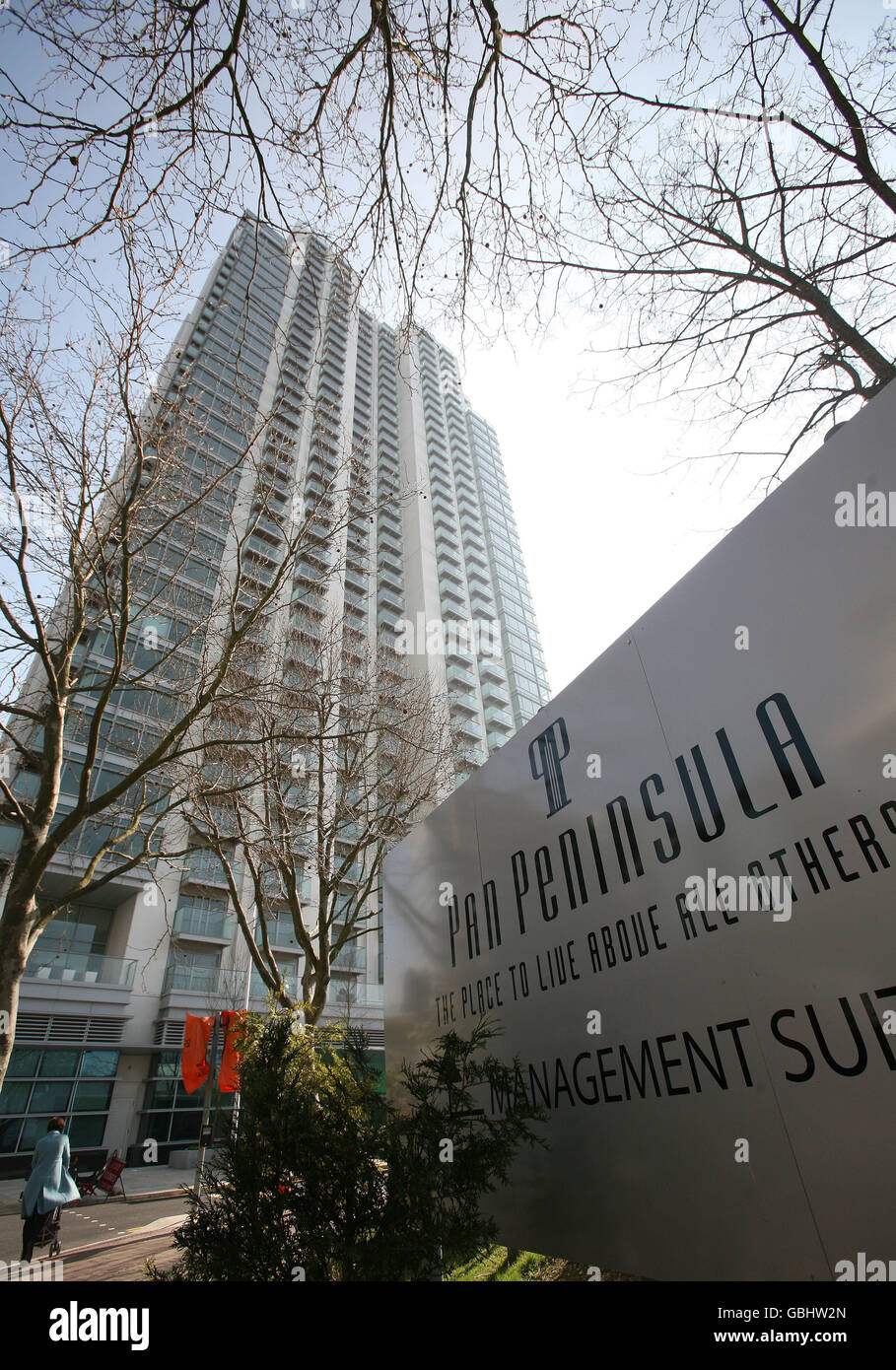 The Pan Peninsula development, also known as 1 Millharbour, a two-tower ...