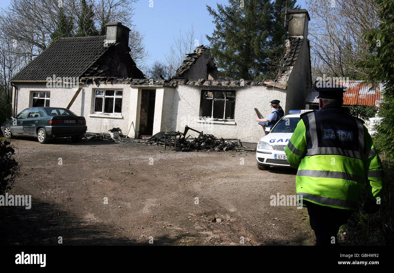 House fire in County Donegal Stock Photo - Alamy