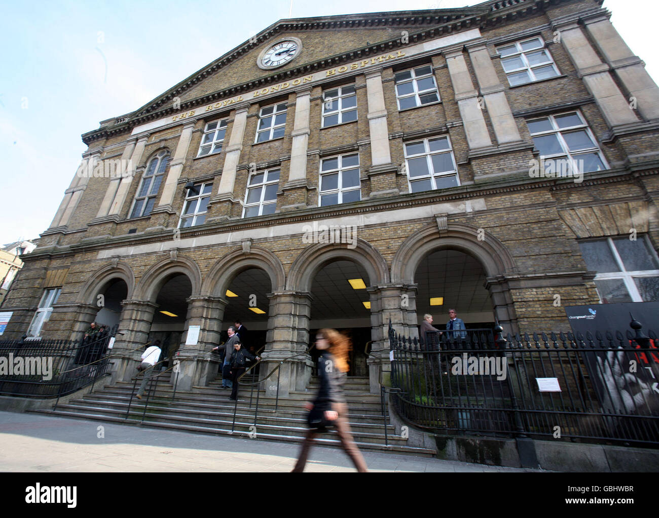 A general view of the entrance to The Royal London Hospital run by the ...