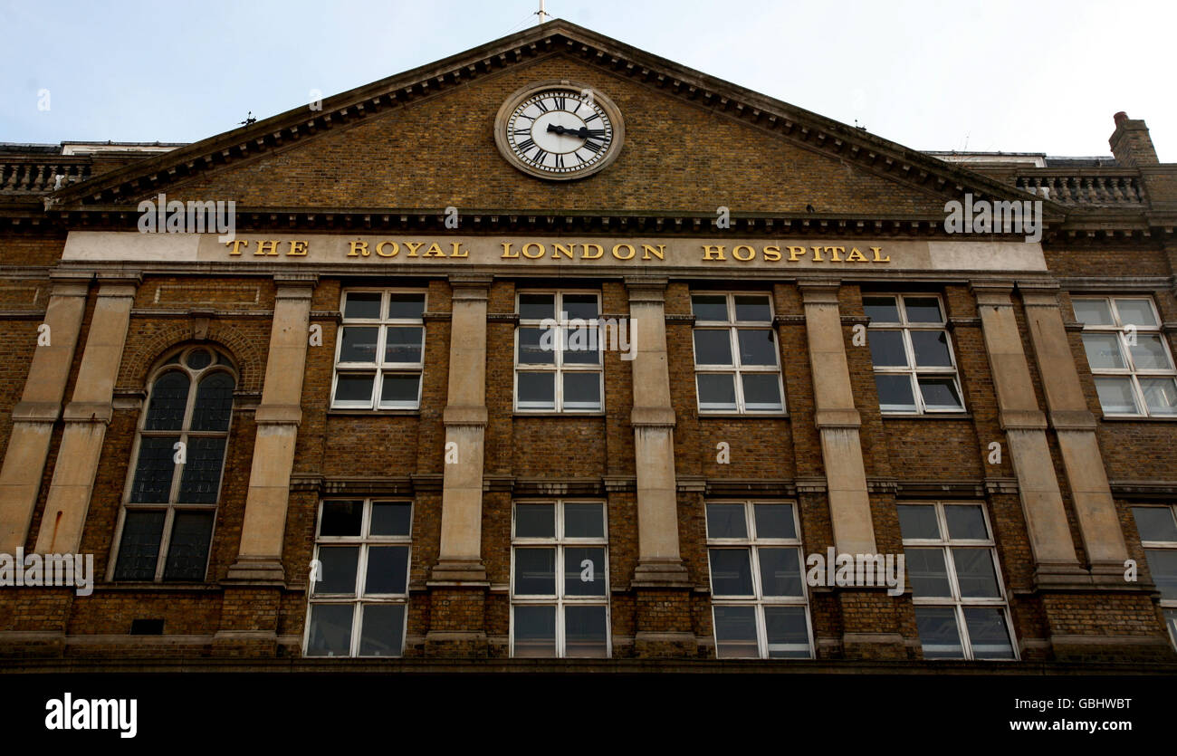 A general view of the entrance to The Royal London Hospital run by the ...