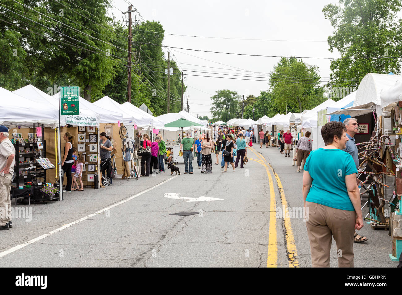 Artist Market at Street Festival Stock Photo - Alamy
