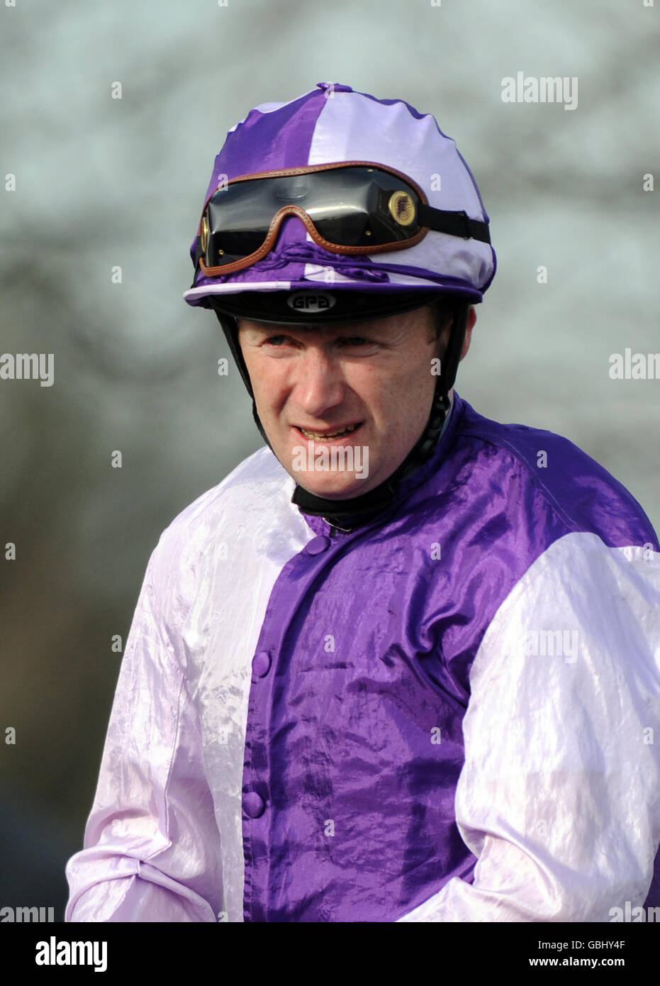 Horse Racing - Kempton Park Racecourse. Jockey Joe Fanning Stock Photo ...