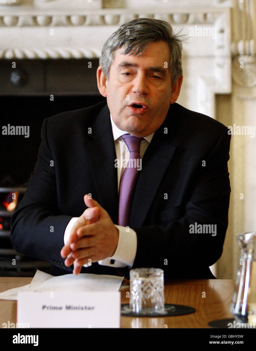 Pm and chancellor meet bank leaders hi-res stock photography and images ...