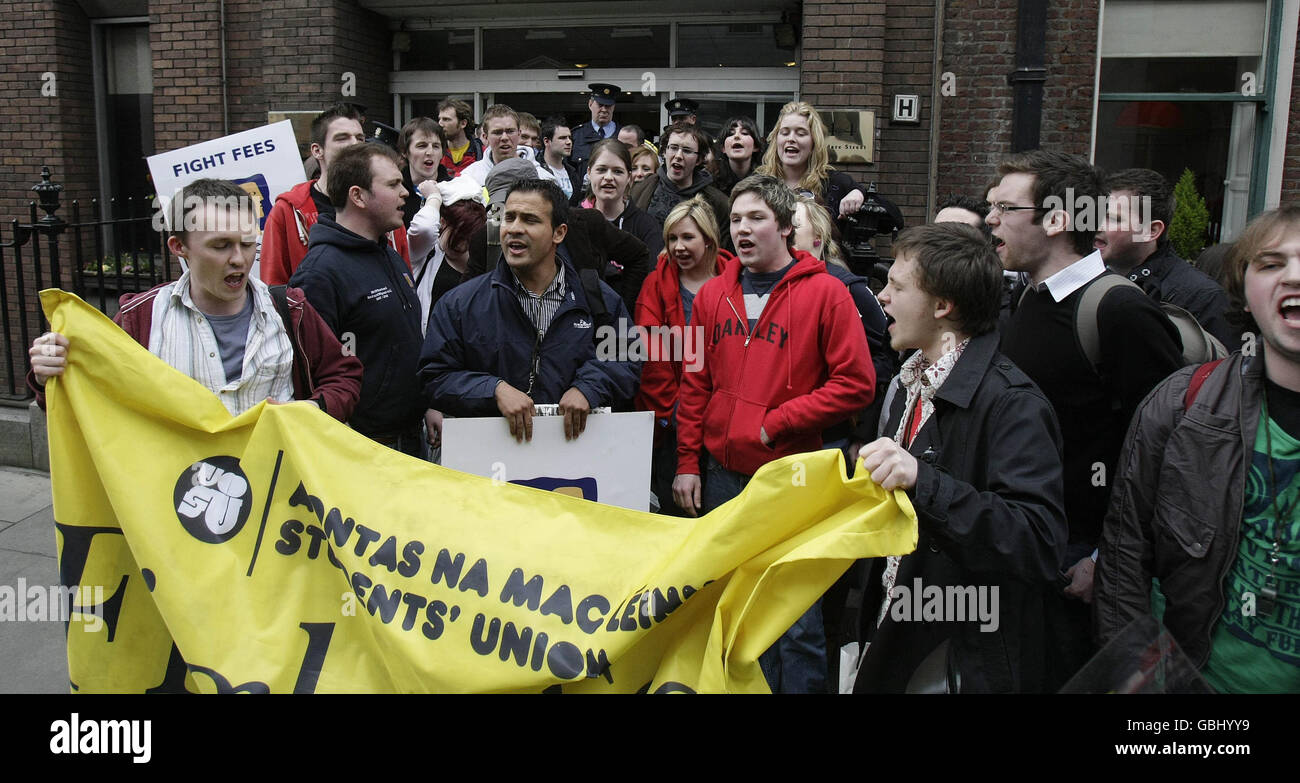 Student fee protest Stock Photo - Alamy