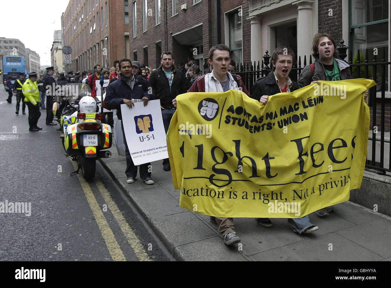Student fee protest Stock Photo - Alamy
