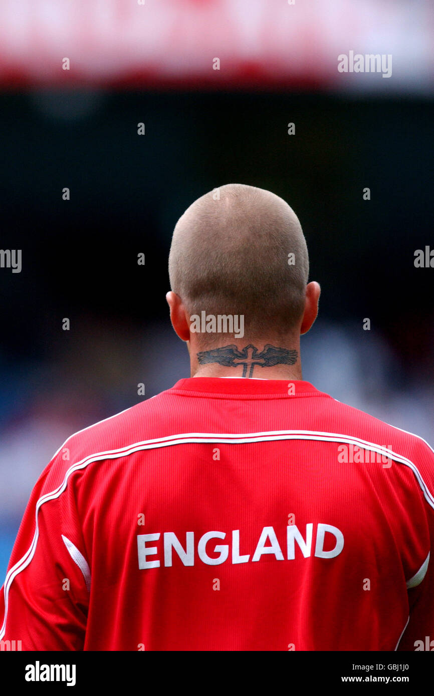 Sport football back view david beckham hi-res stock photography and ...