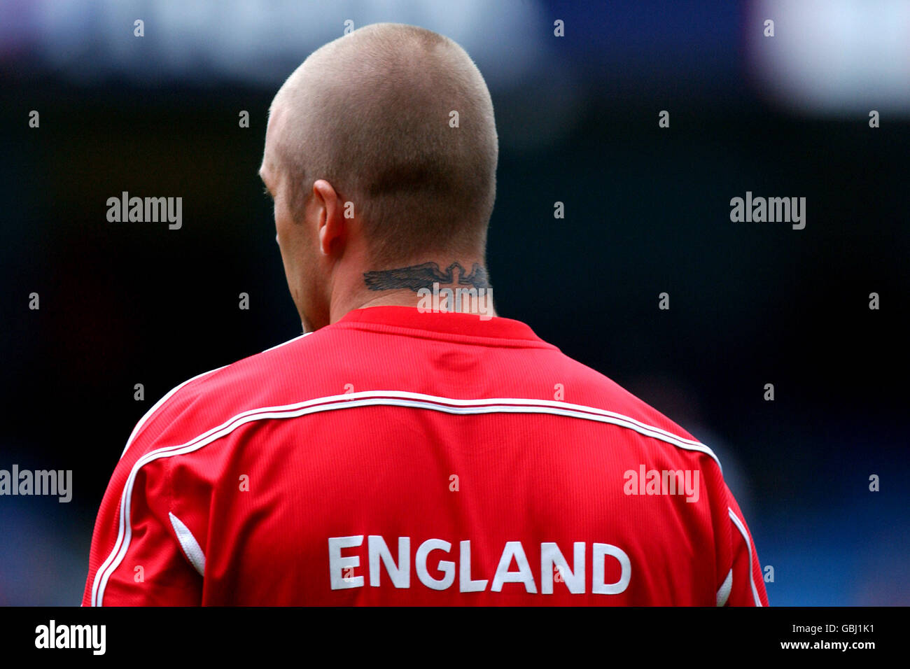 Sport football back view david beckham hi-res stock photography and ...