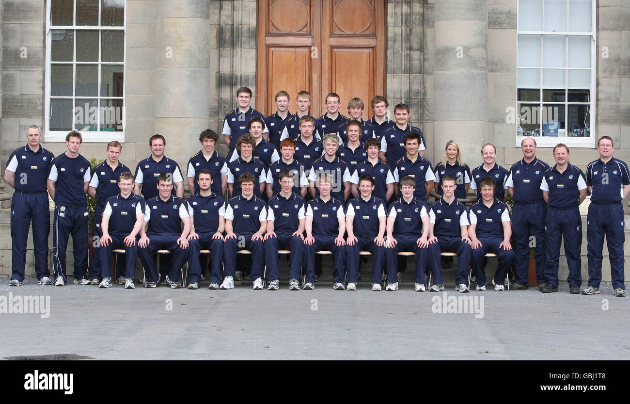 Rugby Union - Scotland U17 Squad - Merchiston Castle School Stock Photo ...