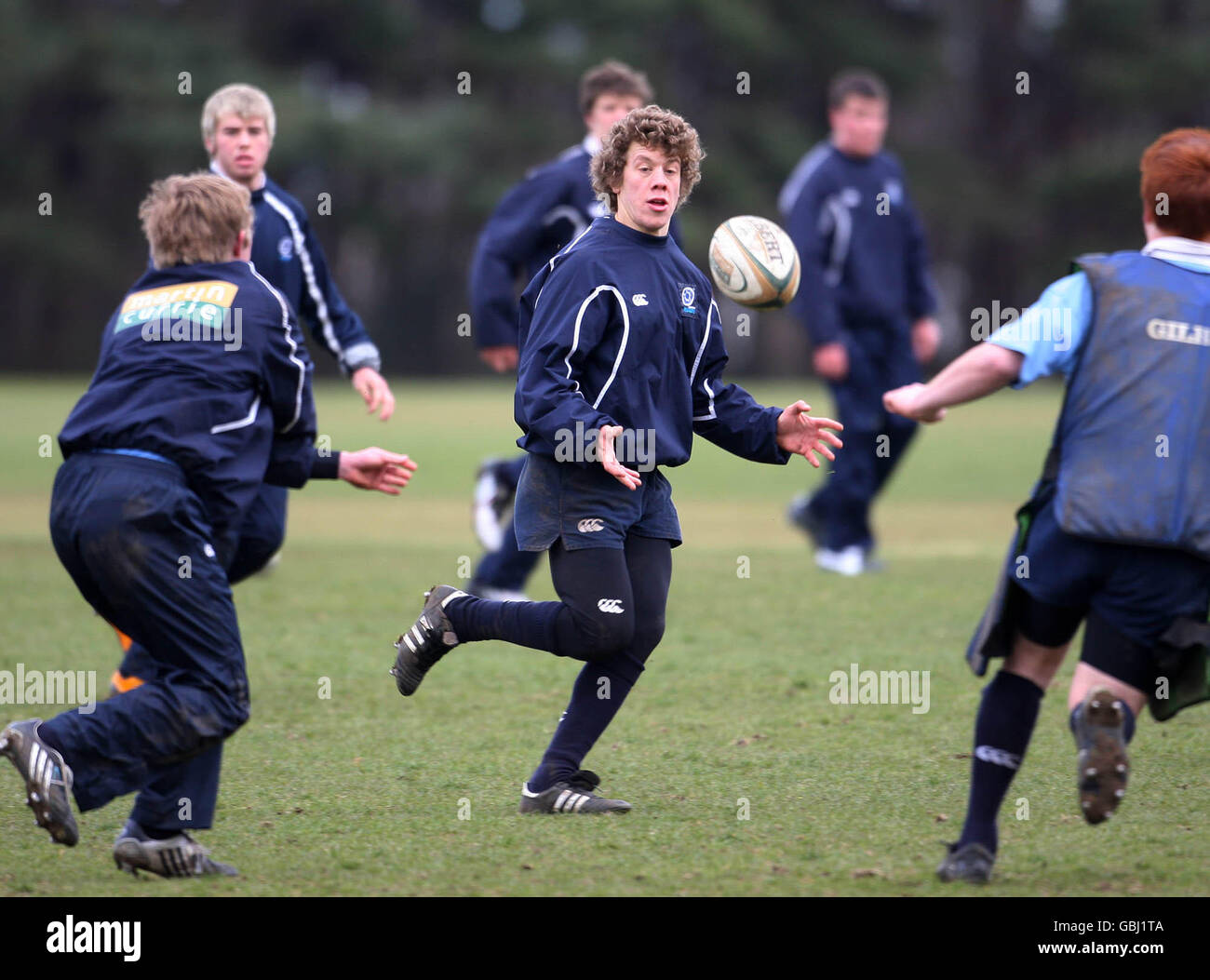 Rugby Union - Scotland U17 Squad - Merchiston Castle School Stock Photo ...