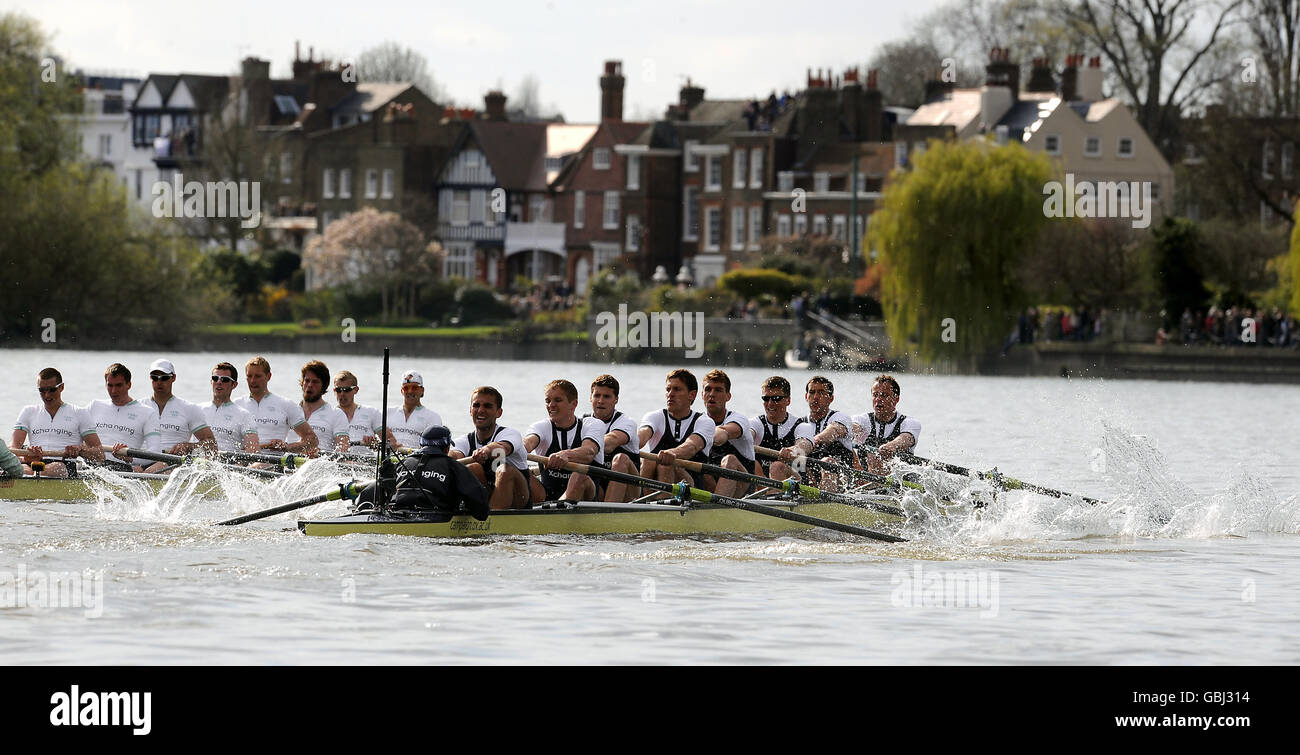 Rowing - The Boat Race 2009 - River Thames. The Oxford crew (right ...