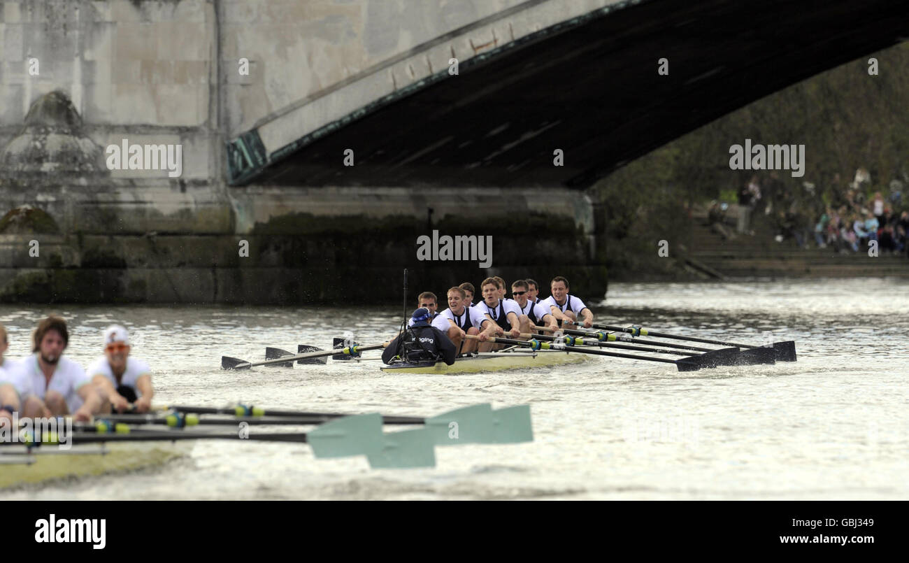 Rowing - The Boat Race 2009 - River Thames. The Oxford crew (right ...