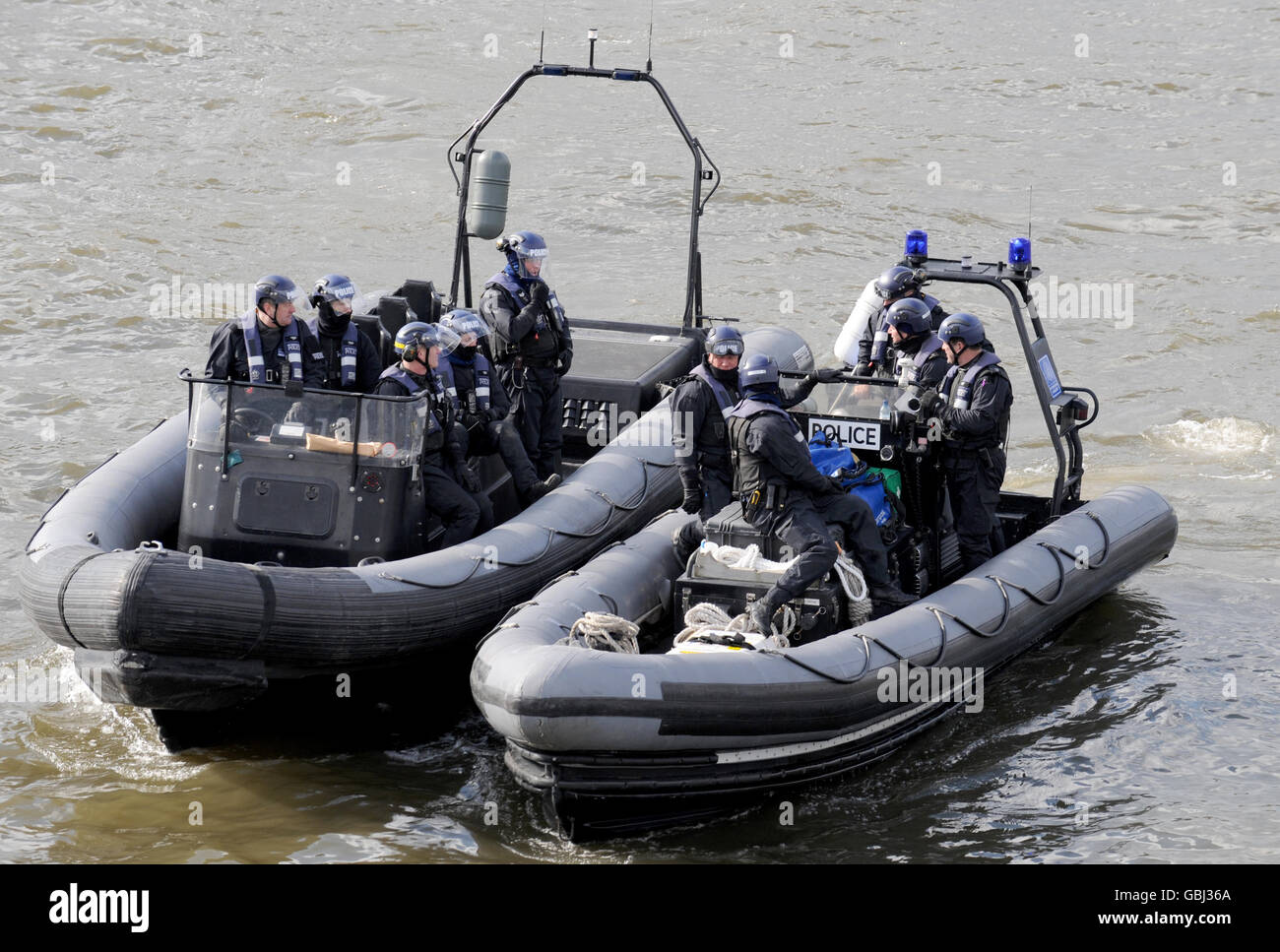 Police patrol the Thames Stock Photo - Alamy