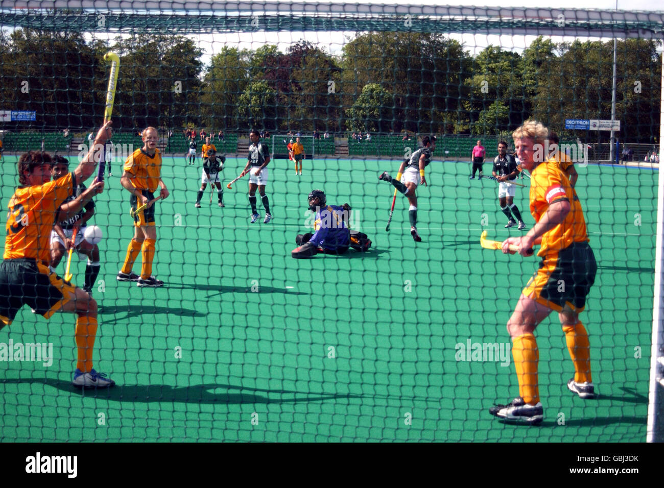 l-r; Australia's Matthew Wells and Bevan George can only watch as ...